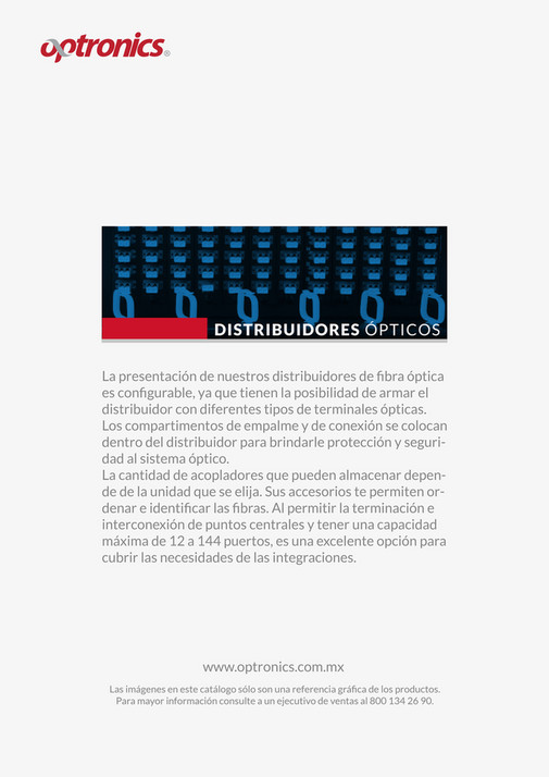 Catálogo de distribuidores ópticos Optronics - Página 2-3